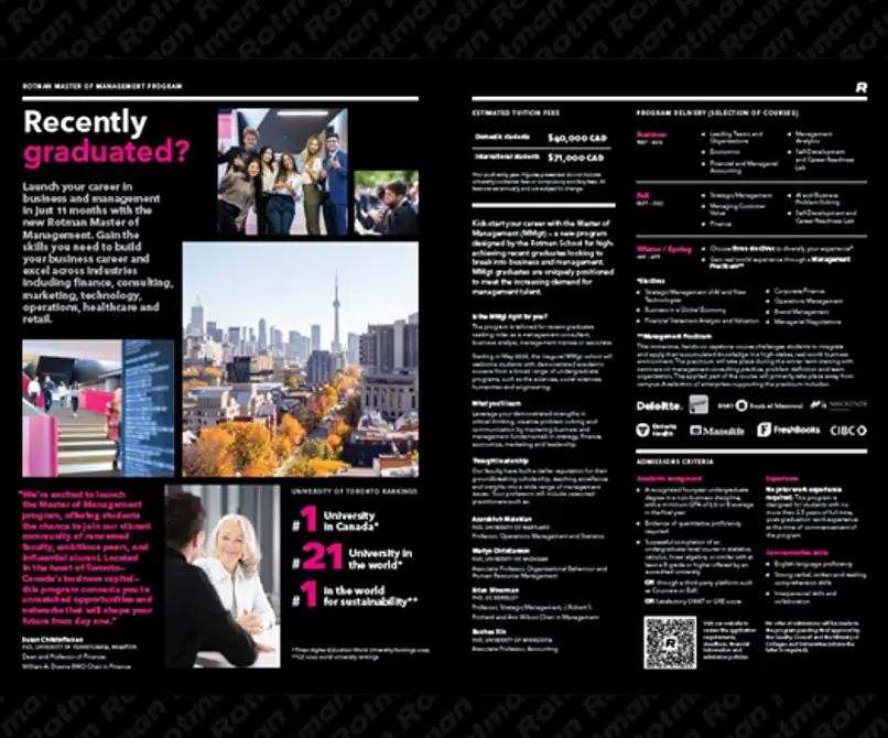 Master of Management | Rotman School | University of Toronto